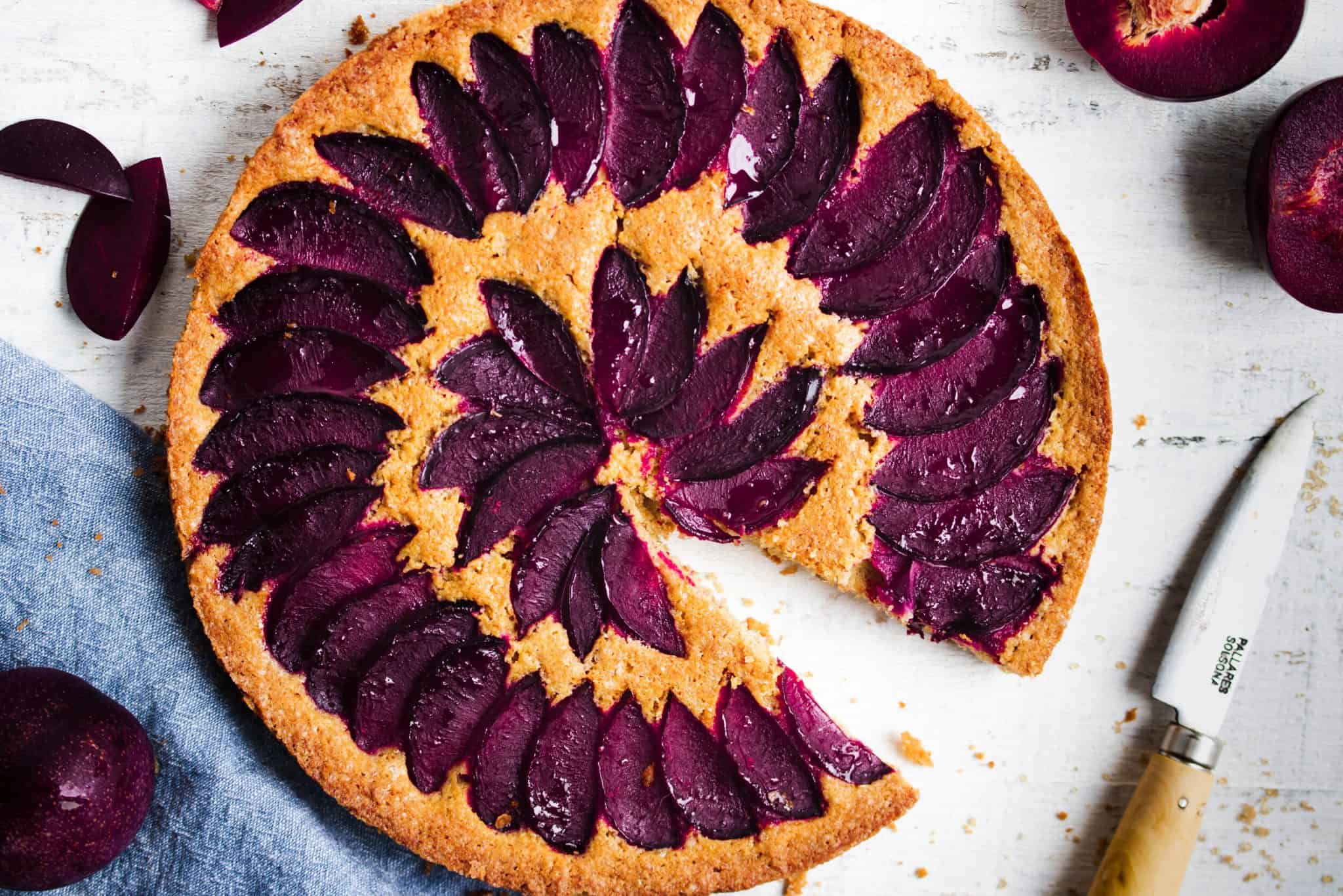 Simple Summer Pluot Torte - Kate-Cooks