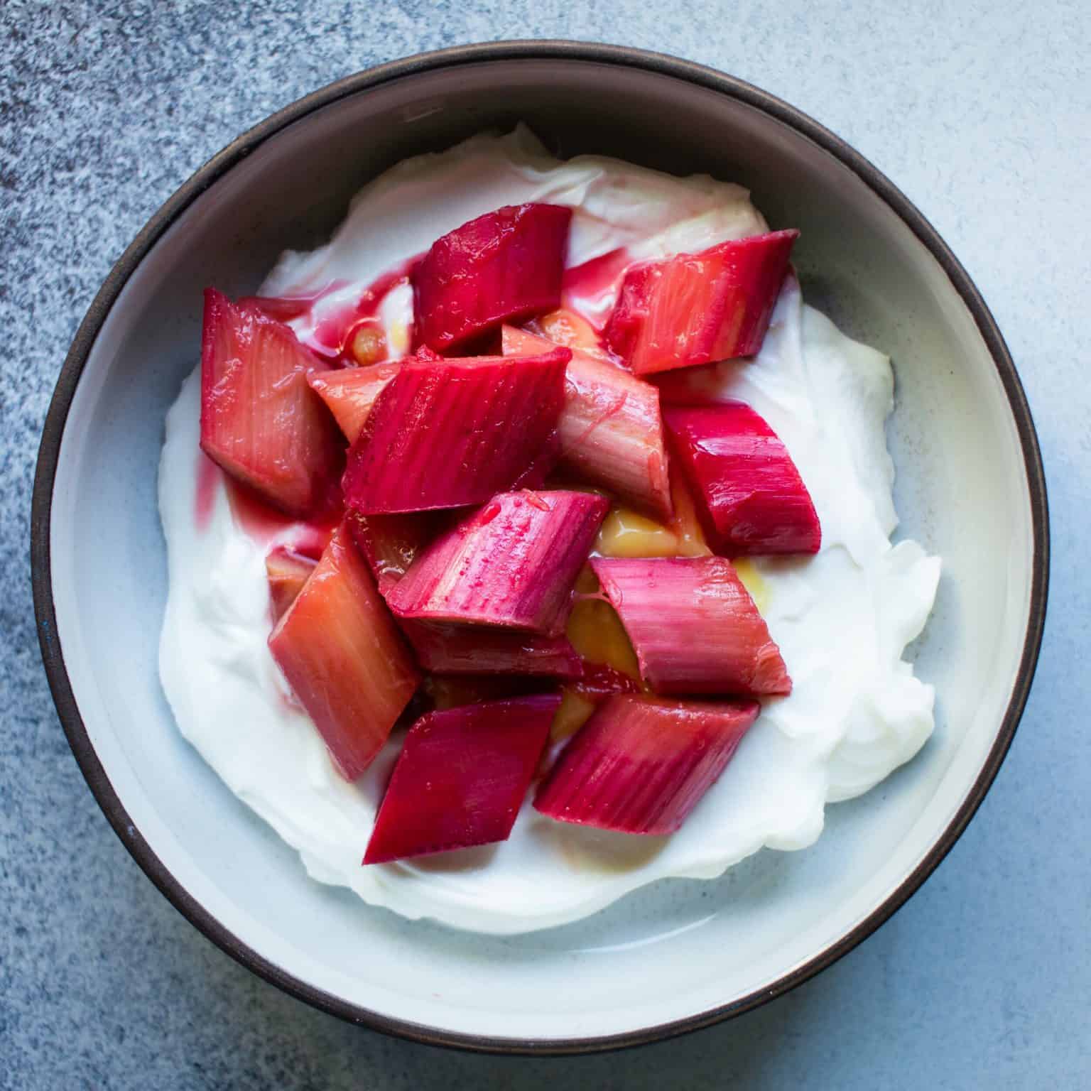 Ginger Honey Poached Rhubarb - Kate-Cooks
