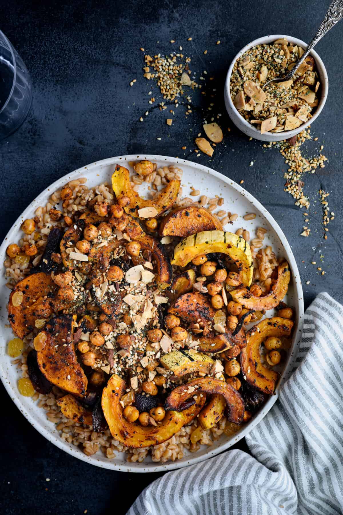 Roasted Squash with Toasted Sesame Seeds & Golden Raisins - Kate-Cooks